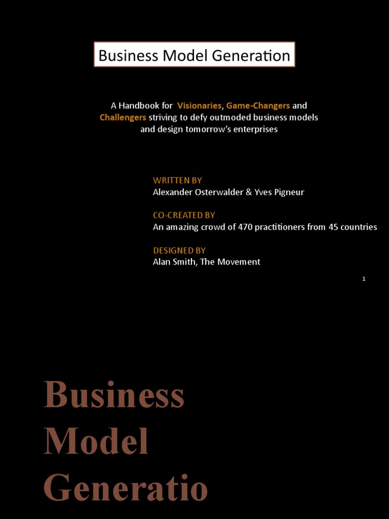 Business Model Generation New | PDF | Subscription Business Model ...