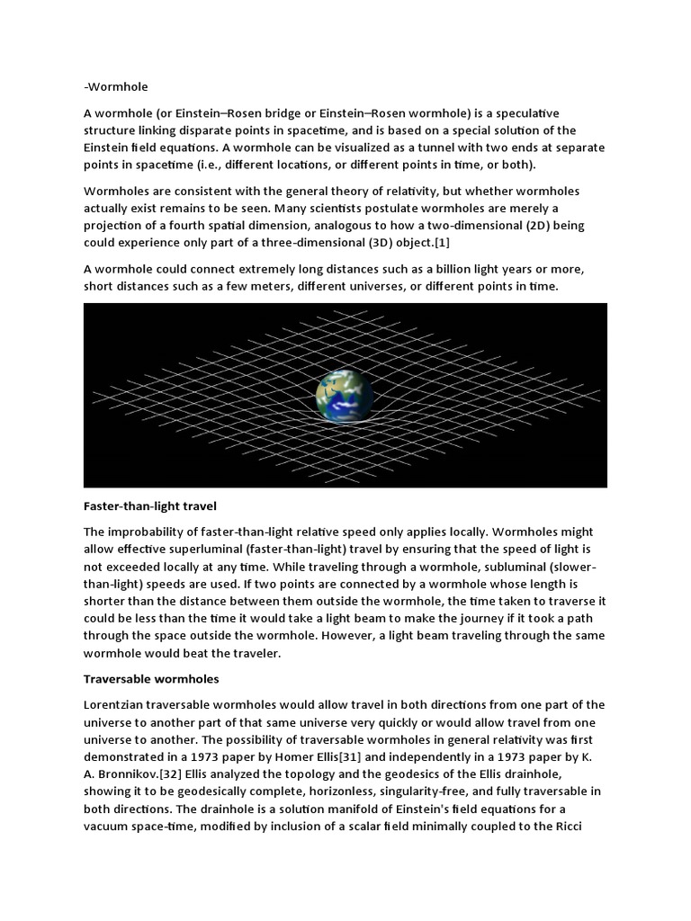 Wormhole Physics | PDF | Time Travel | General Relativity