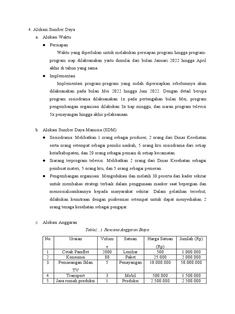 Alokasi Sumber Daya | PDF