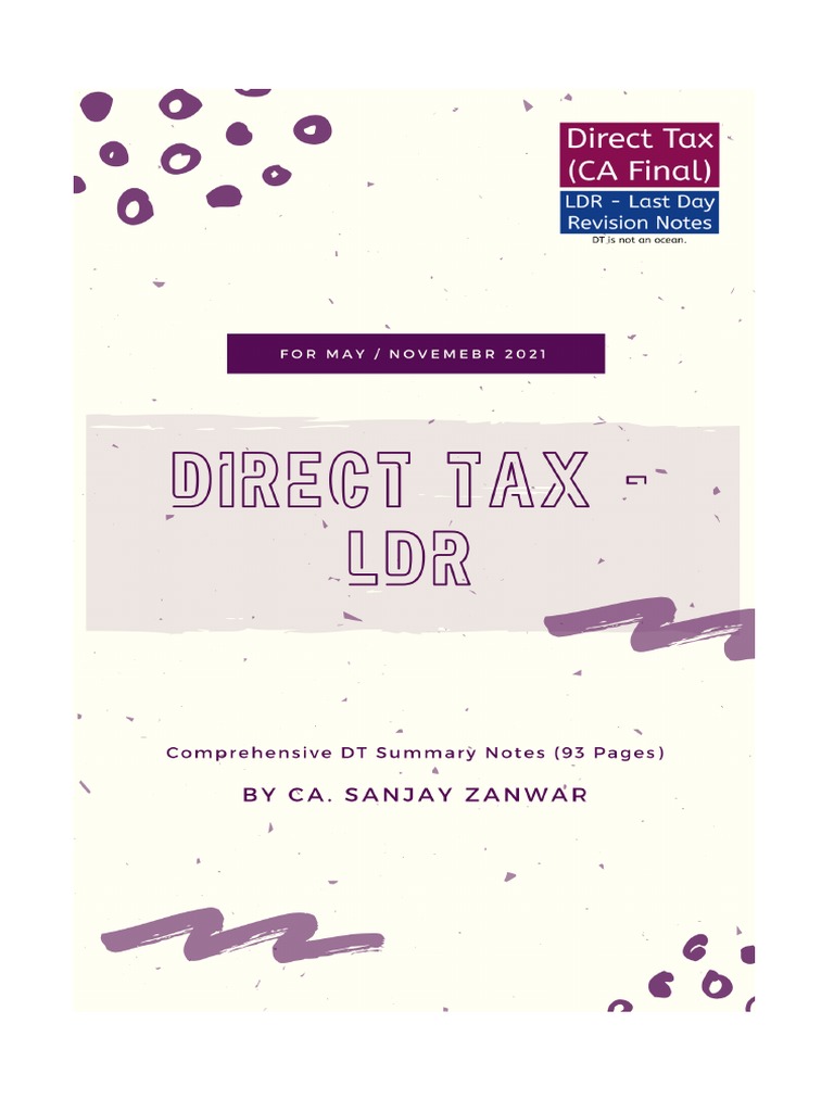 DT Notes | PDF | Tax Deduction | Capital Gains Tax