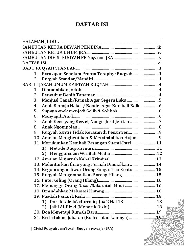 Daftar Isi Majmu'Ah Al Ad'Iyyah | PDF | Kesehatan Holistik