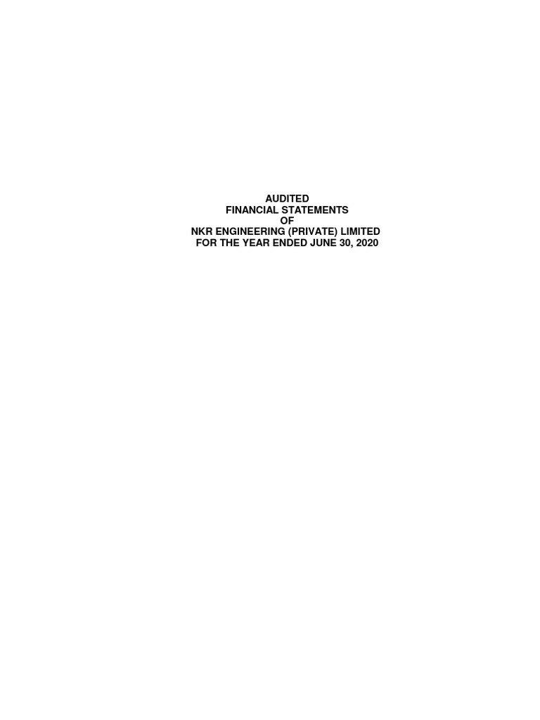 NKR Engineering Financial Report | PDF | Deferred Tax | Depreciation