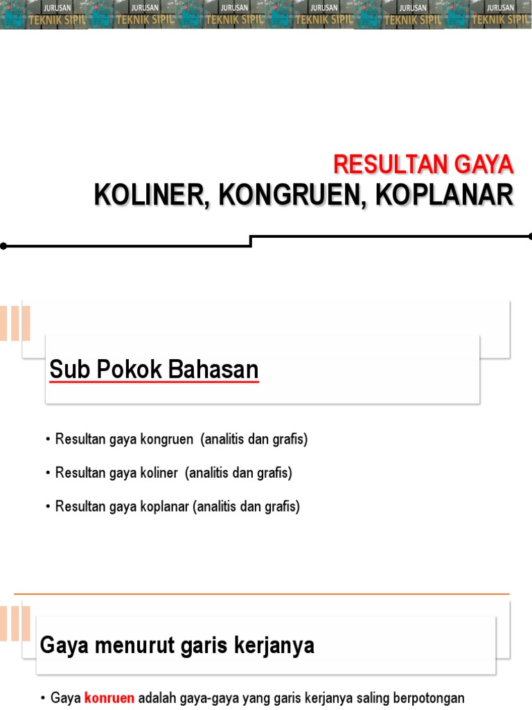 Resultan Gaya Koliner, Konkruen, Koplanar | PDF