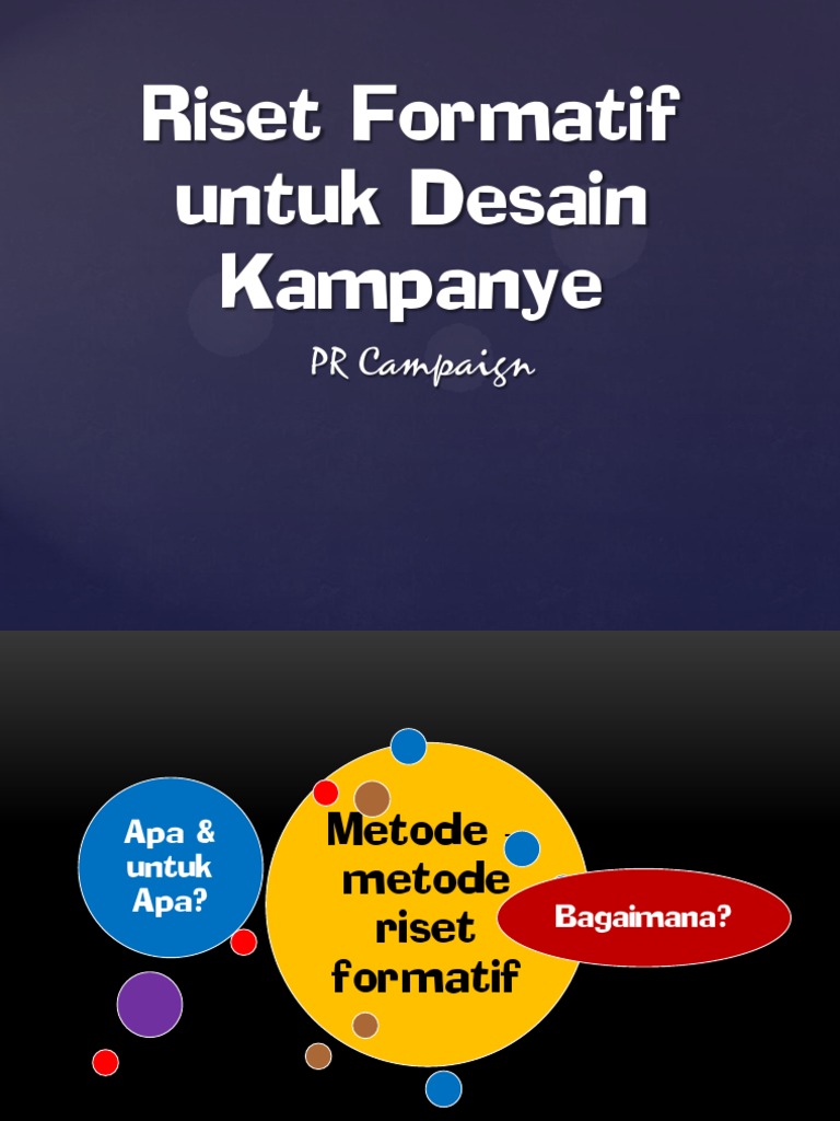 Riset Formatif Untuk Desain Kampanye | PDF