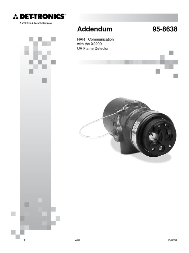 Addendum 95-8638: HART Communication With The X2200 UV Flame Detector ...