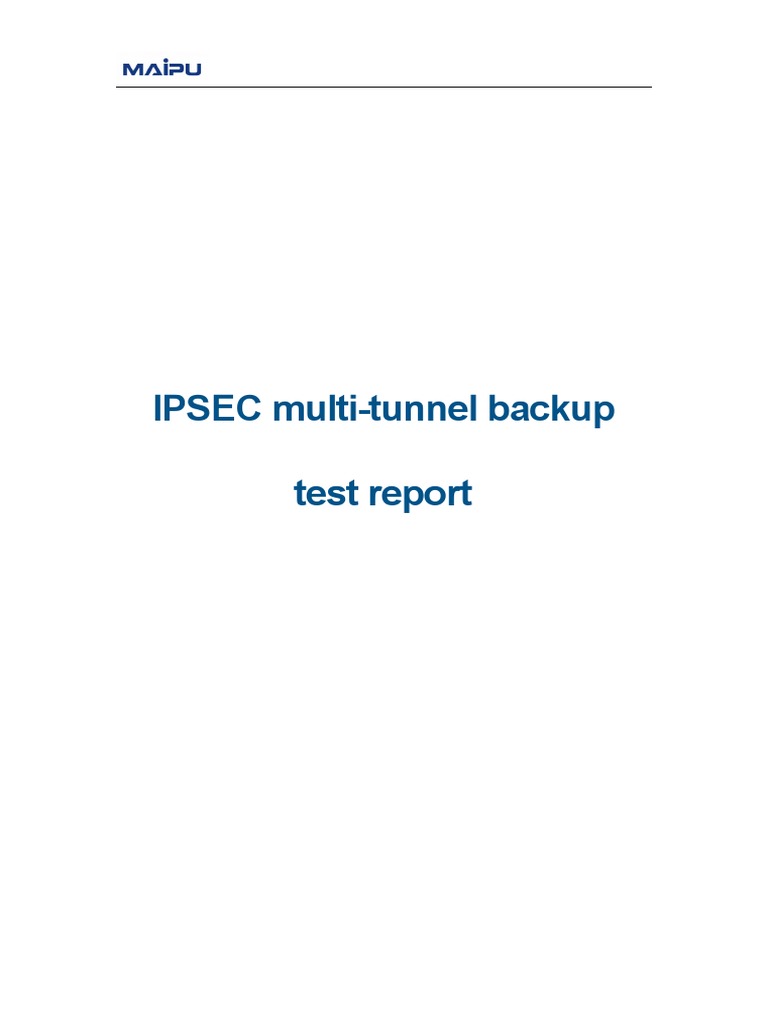 IPSEC Multi-Tunnel Backup Test Report | PDF | Router (Computing ...