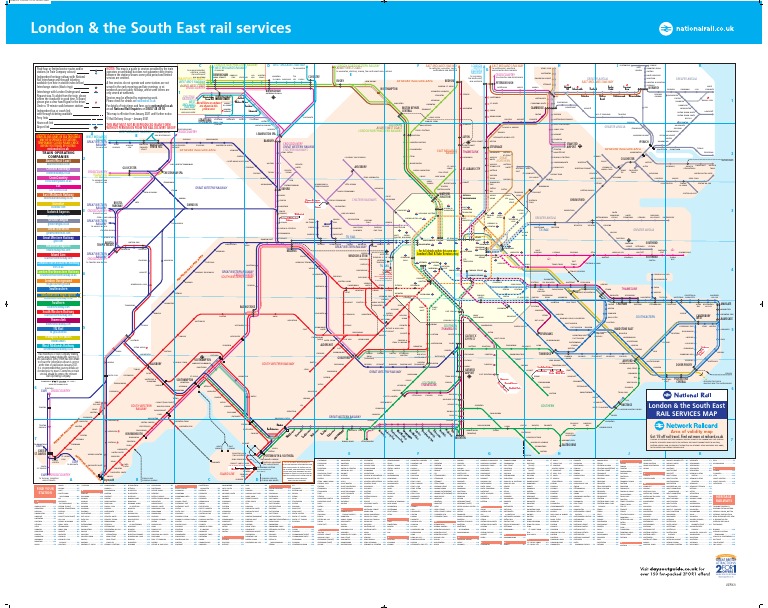 London South East Network Railcard Map Jan2021 | PDF | Rail Transport ...