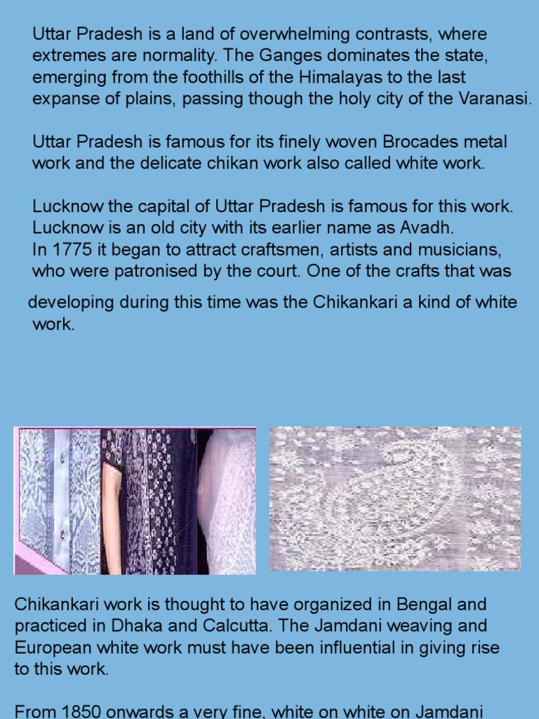 Exploring the Rich Textile Traditions of Uttar Pradesh: Chikankari ...