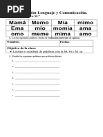 Ma Me Mi Mo Mu Mo Mi Mu Ma Me Mamá Memo Ema Mimi Amo Ama Mima Mío | PDF ...
