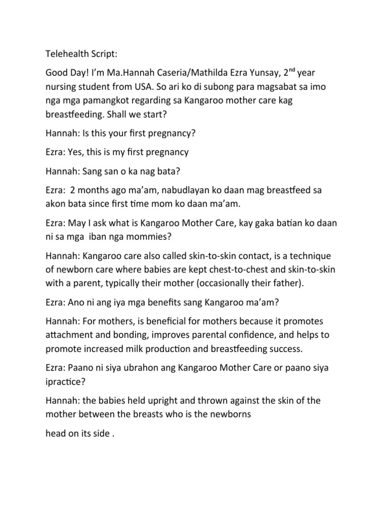 Telehealth Script | PDF