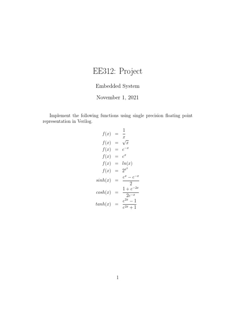 EE312: Project: Embedded System November 1, 2021 | PDF