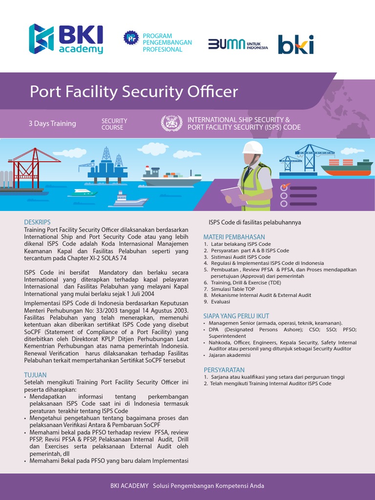Pelatihan PFSO dan ISPS Code | PDF