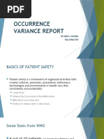 Occurrence Variance Report | PDF | Risk | Hazards