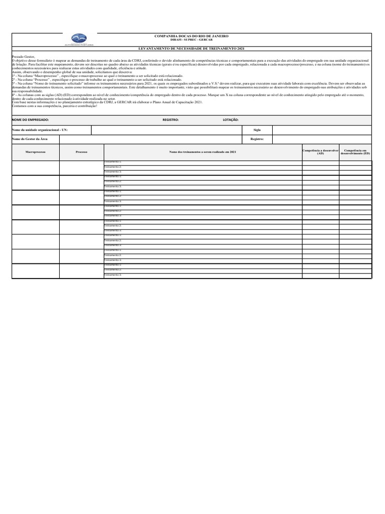 Formulário LNT 2021 | PDF | Competência (Recursos Humanos ...