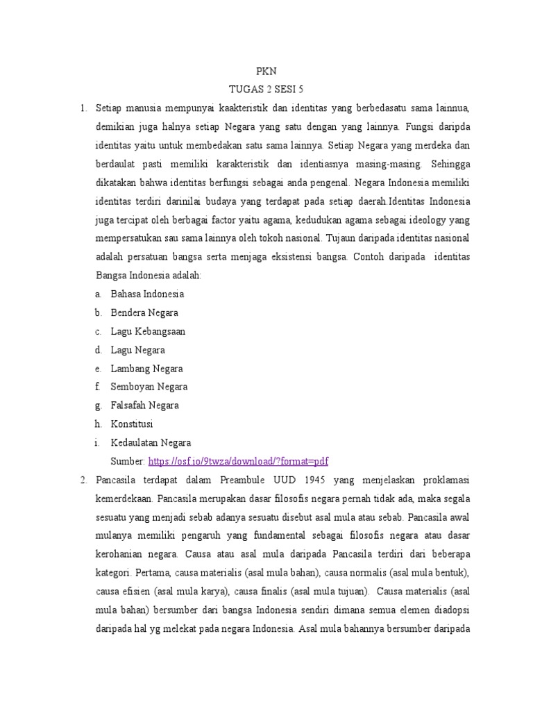 PKN Tugas 2 Sesi 5 | PDF