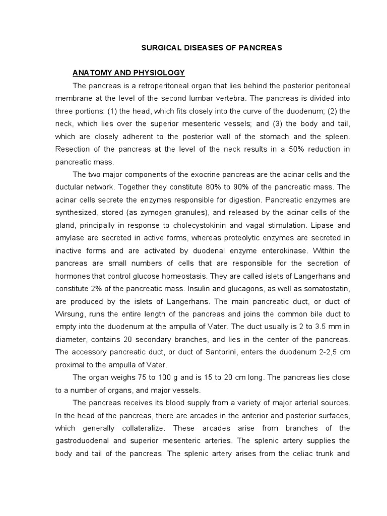 Surgical Diseases of Pancreas | PDF | Pancreas | Medicine