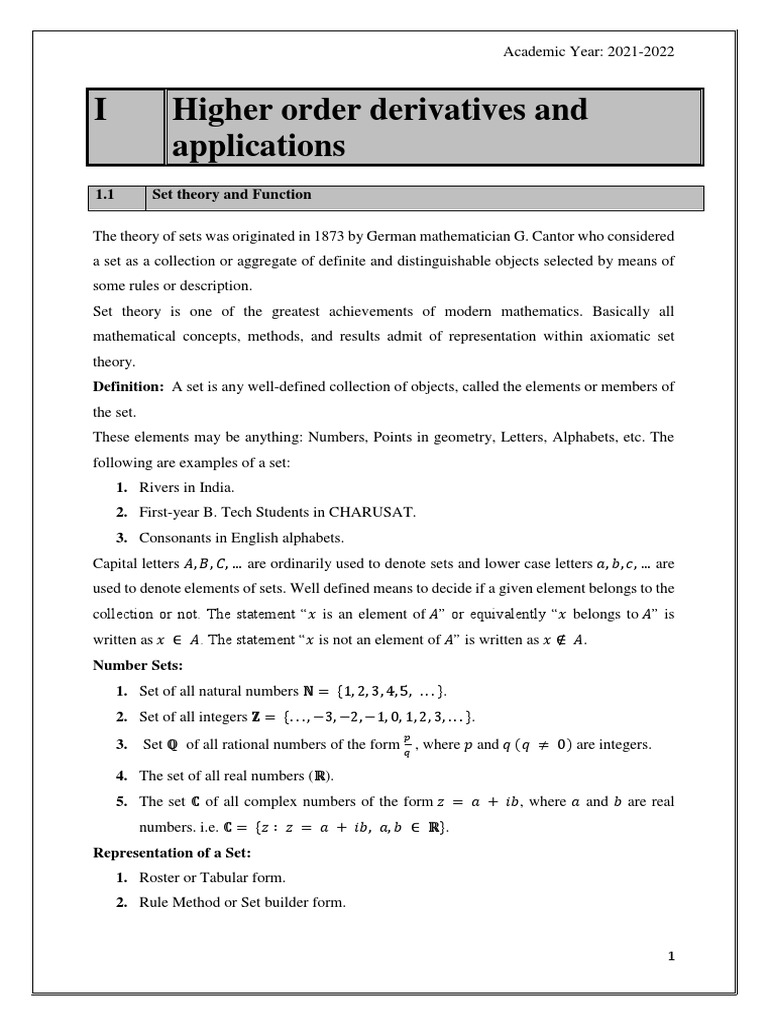 1 Derivatives Tutorial | PDF | Set (Mathematics) | Maxima And Minima