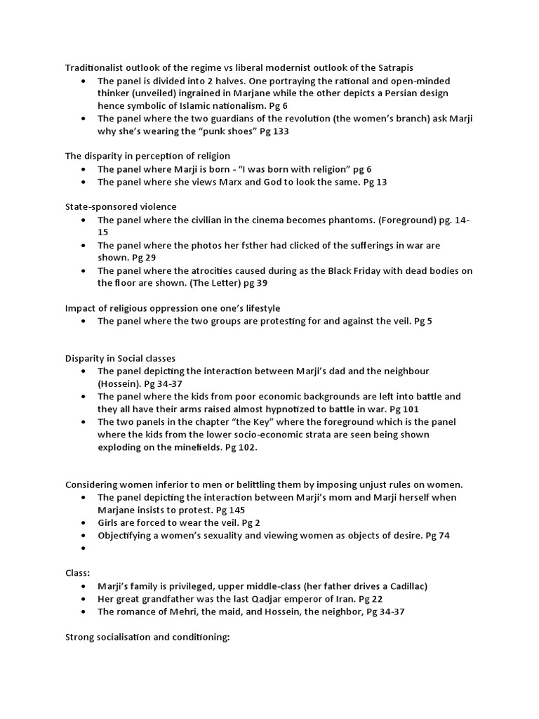 Panels and Pages in Persepolis For P2 | PDF