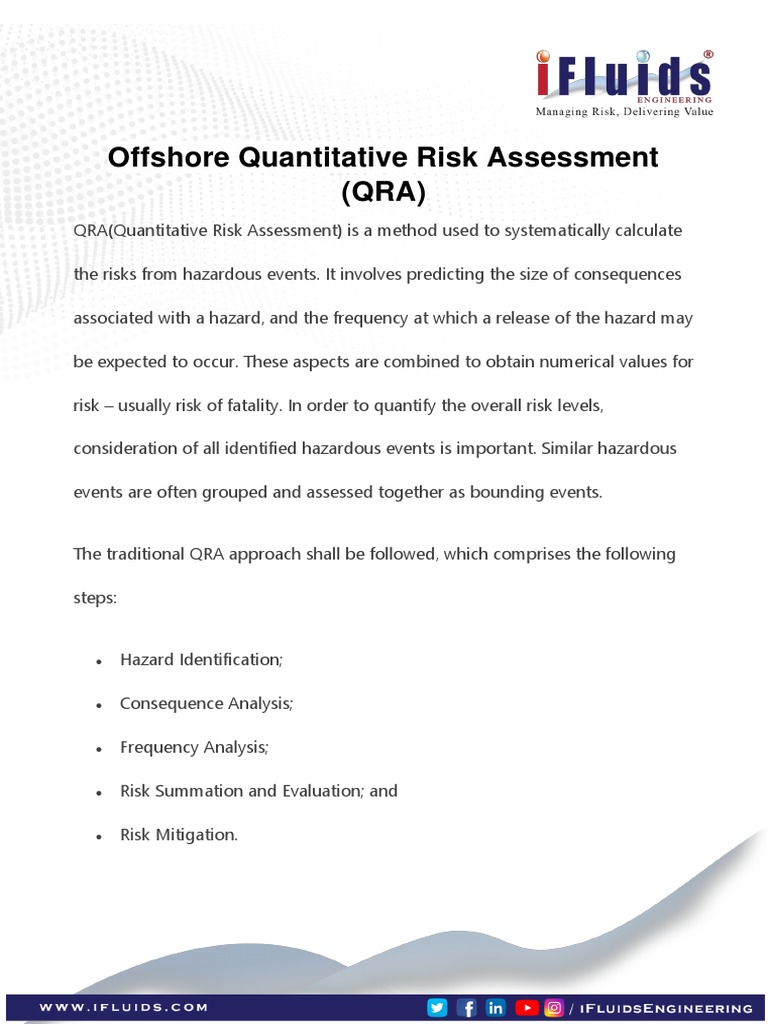 Offshore Quantitative Risk Assessment | PDF | Risk | Risk Assessment