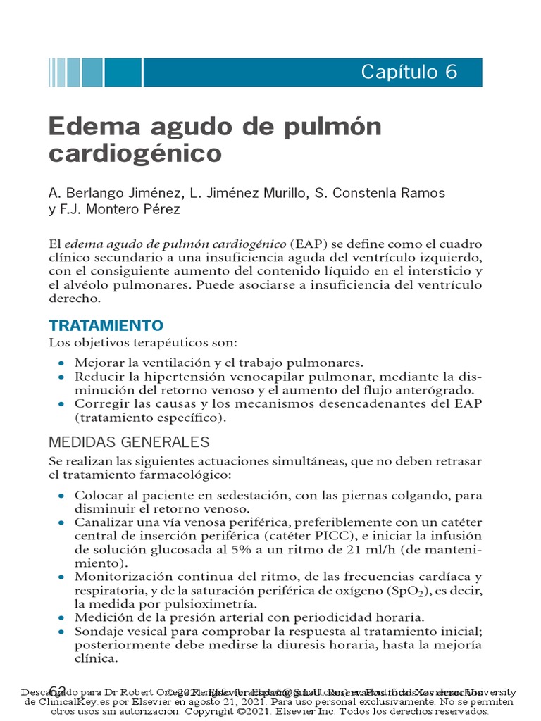Edema Agudo de Pulmón Cardiogénico | Descargar gratis PDF ...