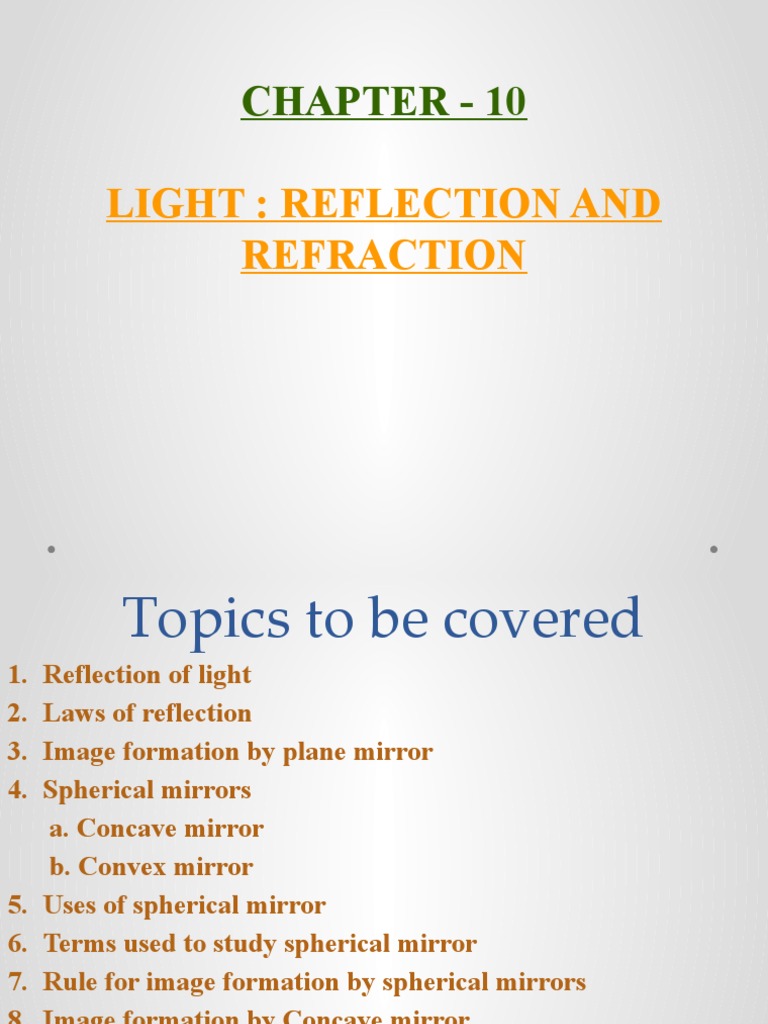 Reflection and Refraction of Light | PDF | Art
