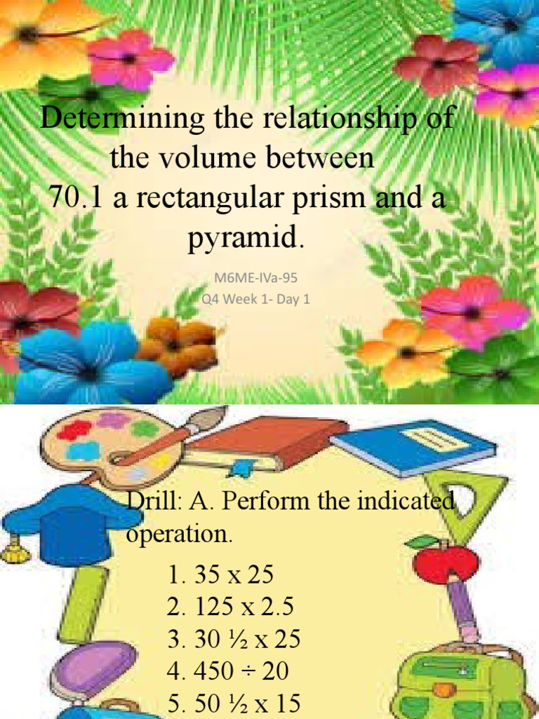 Volume Comparison: Prism vs Pyramid | PDF | Volume | Area