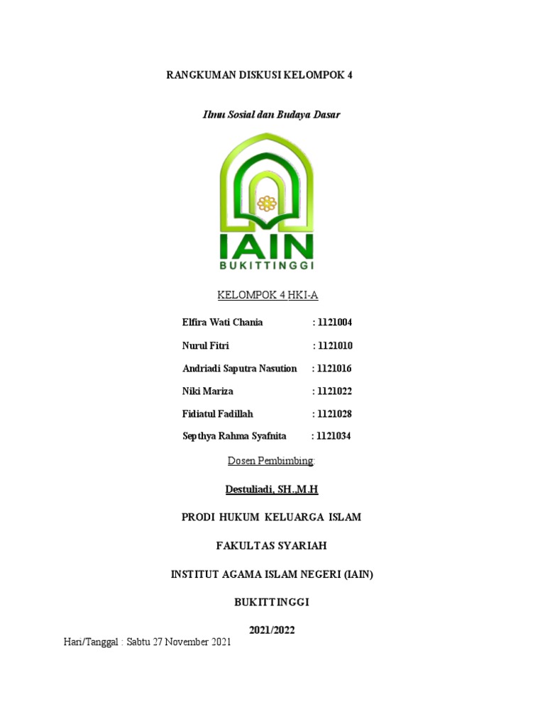 Diskusi KLMPK 4 ISBD (Manusia Dan Lingkungan) | PDF
