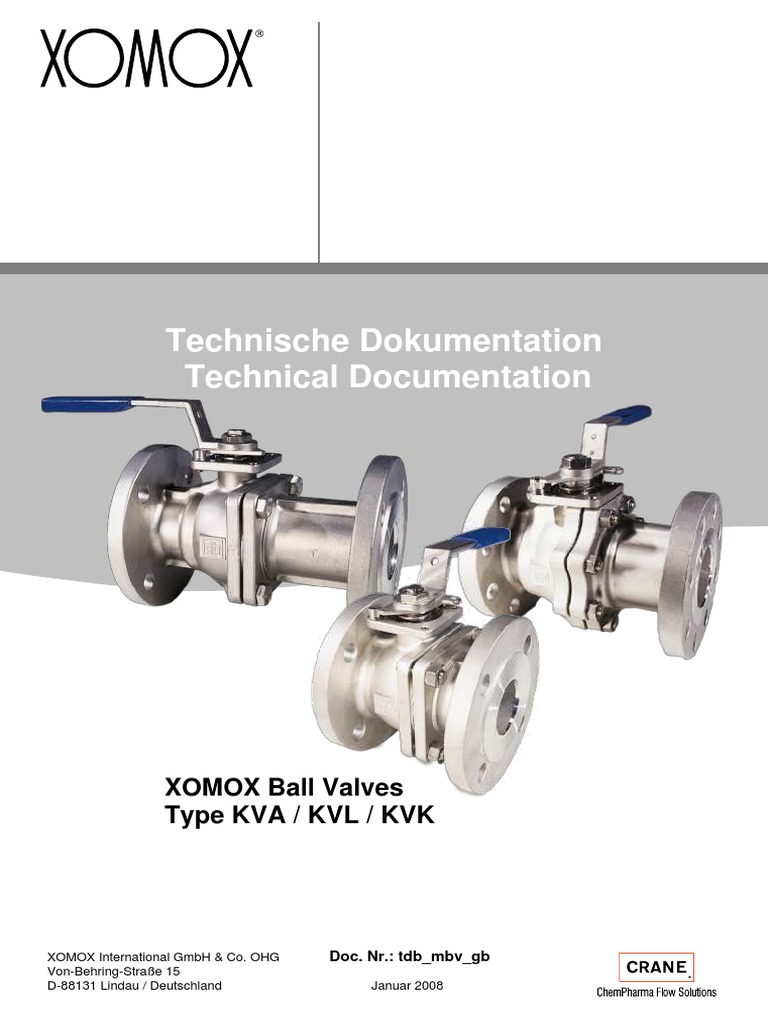 Technische Dokumentation Technical Documentation: XOMOX Ball Valves ...
