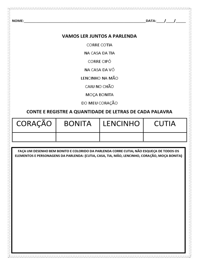 Parlenda Corre Cutia | PDF