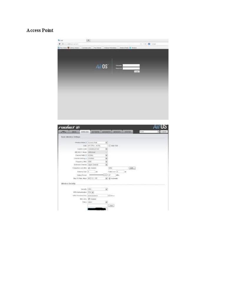 Konfigurasi IP Rocket M5 AirOS | PDF