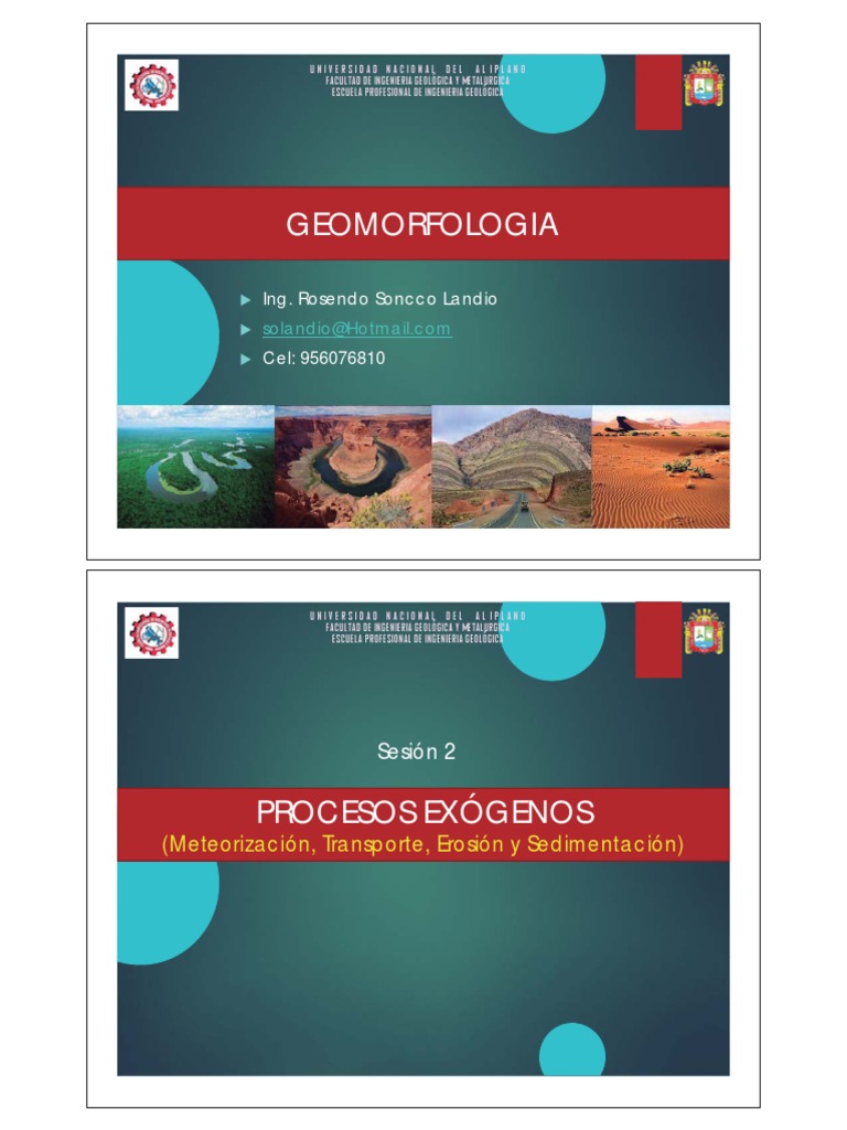 Sesión 2 Procesos Geologicos Externosf | PDF | Meteorización | Roca ...