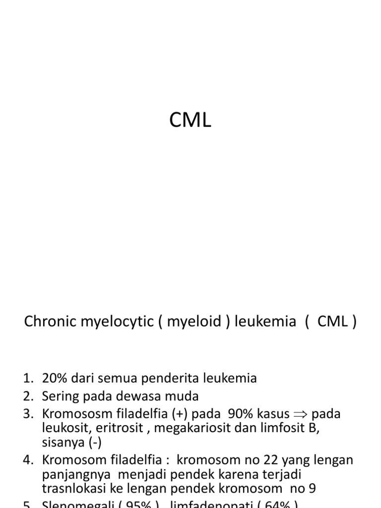 Fase dan Ciri CML pada Leukemia | PDF | Perjalanan