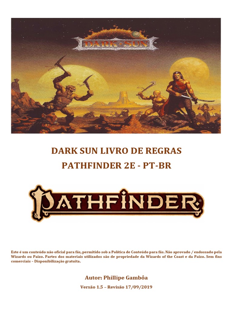 Dark Sun Pathfinder 2e v.1.6 Final - Phillipe Gambôa | PDF | Terra ...