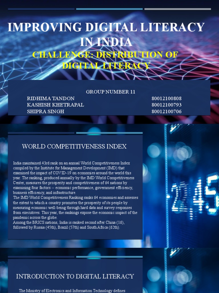 Improving Digital Literacy in India | PDF | Literacy | Analytics