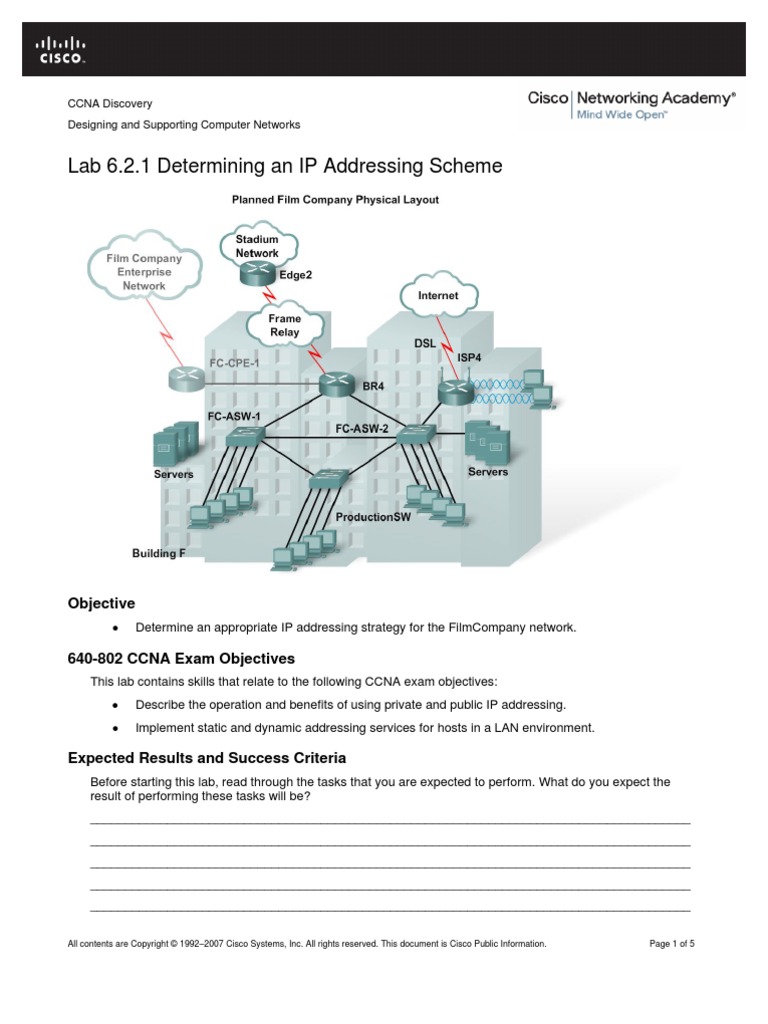 5 Determining An Ip Addressing Scheme Cisco Certifications
