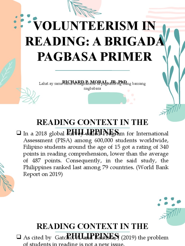 Brigada Pagbasa: Enhancing Reading Together | PDF | Literacy | Learning