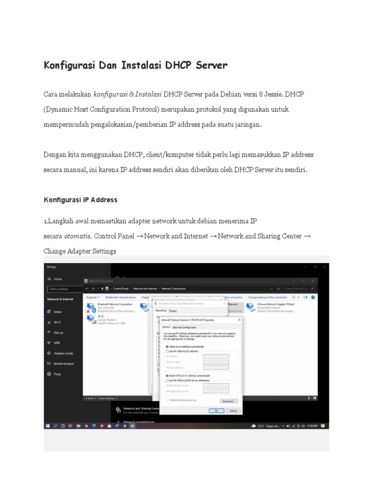 Konfigurasi Dan Instalasi DHCP Server | PDF