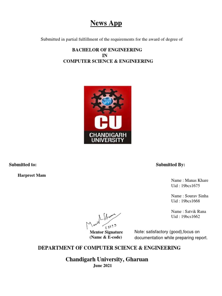 Synopsis News App | PDF | Android (Operating System) | Eclipse (Software)