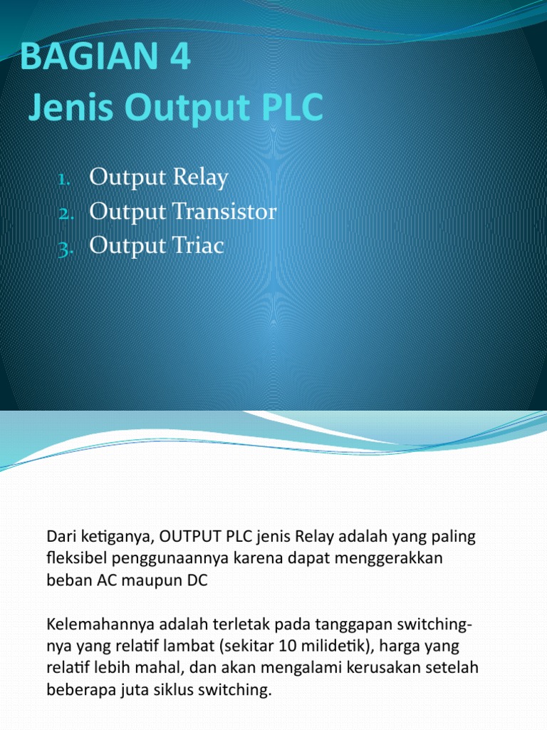 Jenis Output PLC | PDF | Sains & Matematika | Komputer
