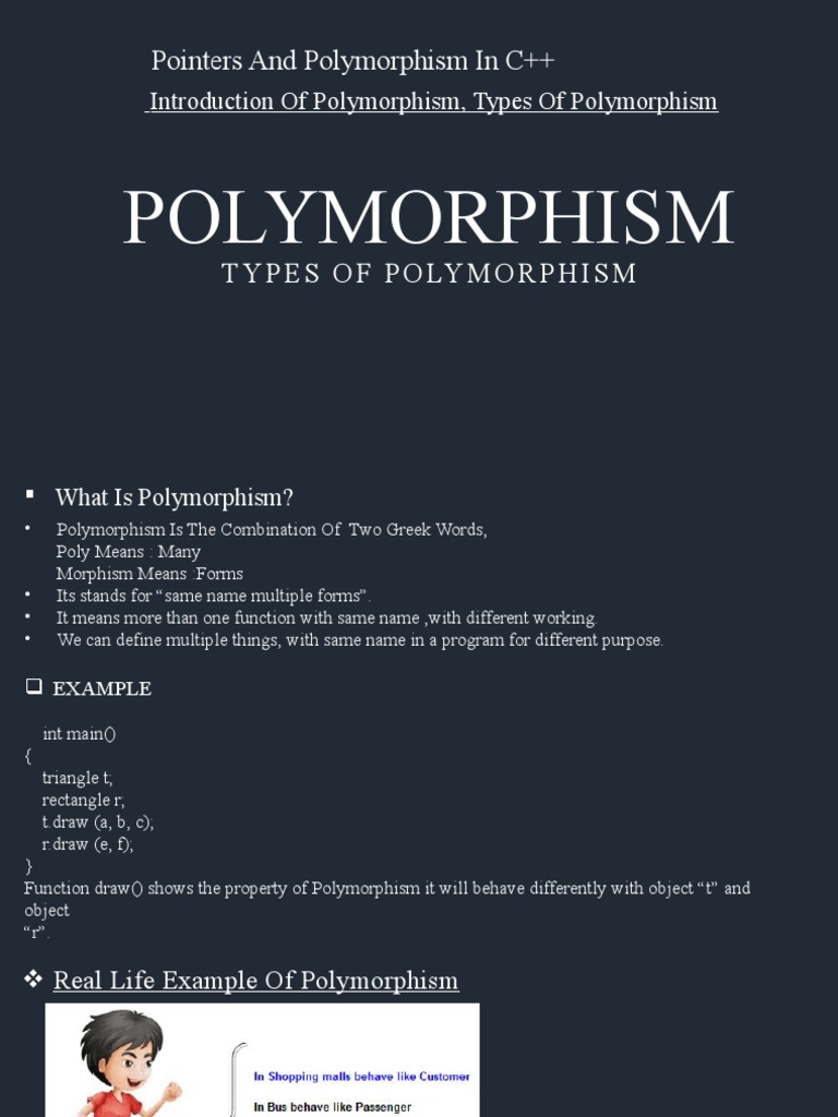 Polymorphism | PDF | Method (Computer Programming) | Inheritance ...