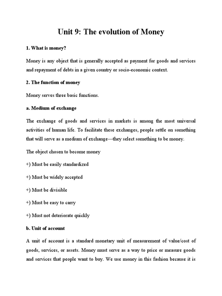 The Evolution of Money | PDF | Money | Currency