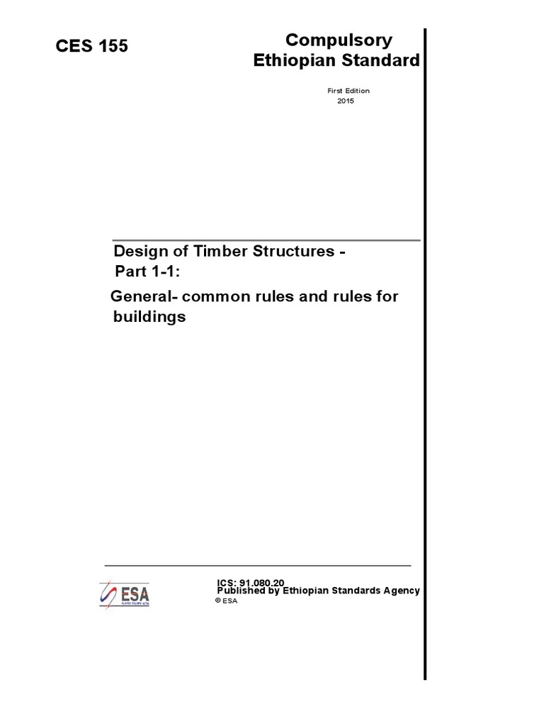 CES 155-2015 ES-1995 Design of Timber Structures - Part1-1 | PDF ...