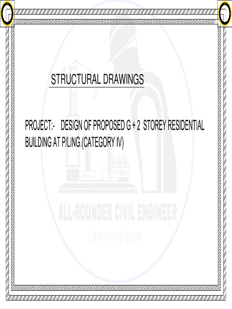 Structural Drawings g+2 1 | PDF | Concrete | Column