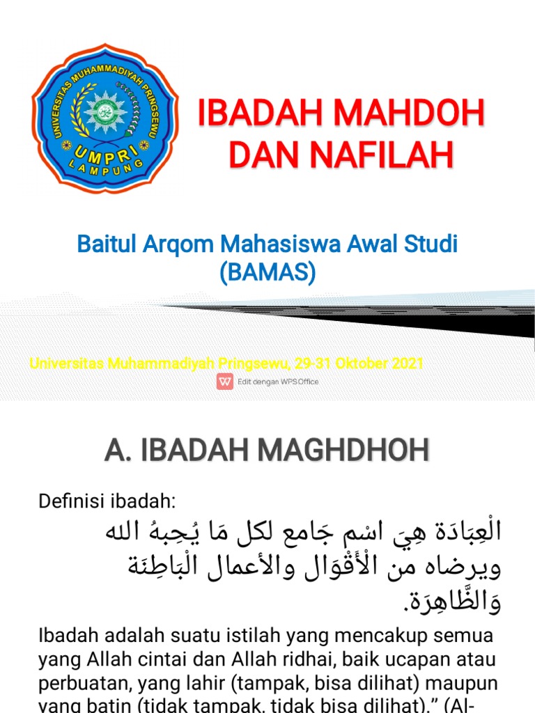 Materi 1. Ibadah Maghdhah Dan Nafilah | PDF