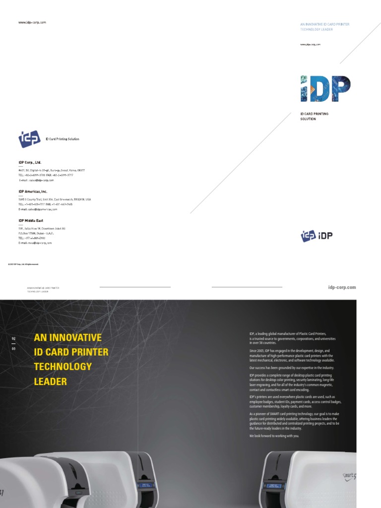 IDP Brochure 2021 - en | PDF | Printer (Computing) | Smart Card