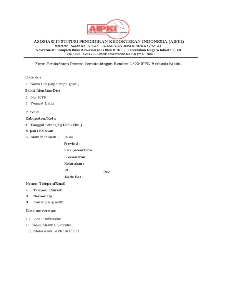 Pendaftaran Peserta AIPKI 2023 | PDF | Perjalanan