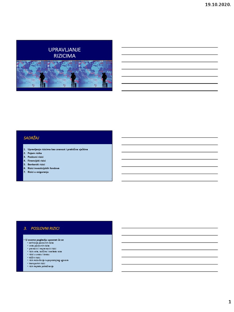Upravljanje Rizicima - 3 Dio | PDF