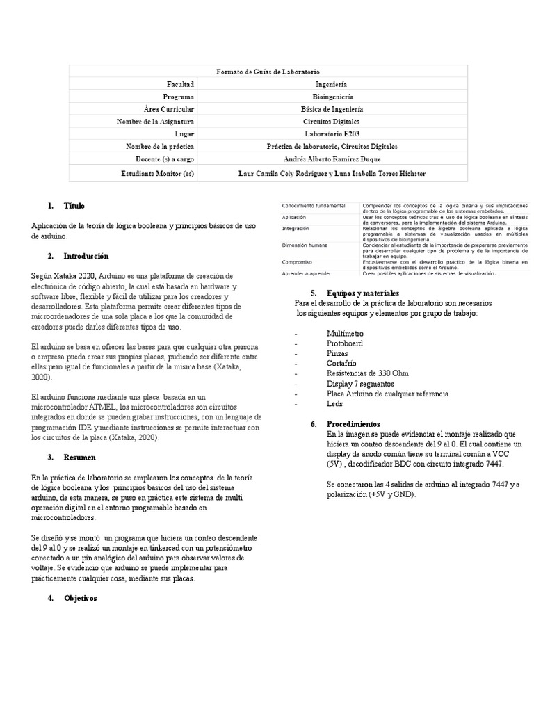 Lab Arduino | PDF | Arduino | Microcontrolador Lab Arduino | PDF | Arduino | Microcontrolador