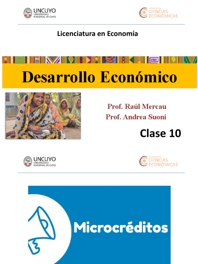 Clase 10 Desarrollo 2021 Mercado de Creditos | PDF | Banco Grameen | Microcrédito