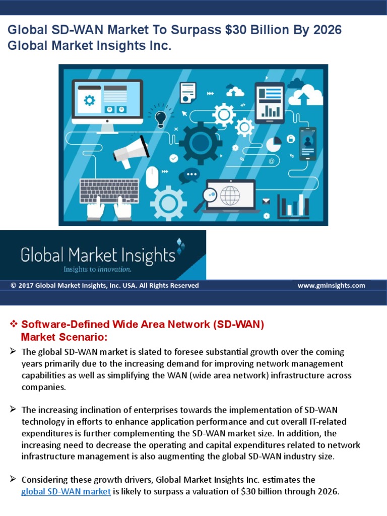 Global SD-WAN Market To Surpass $30 Billion by 2026 Global Market ...